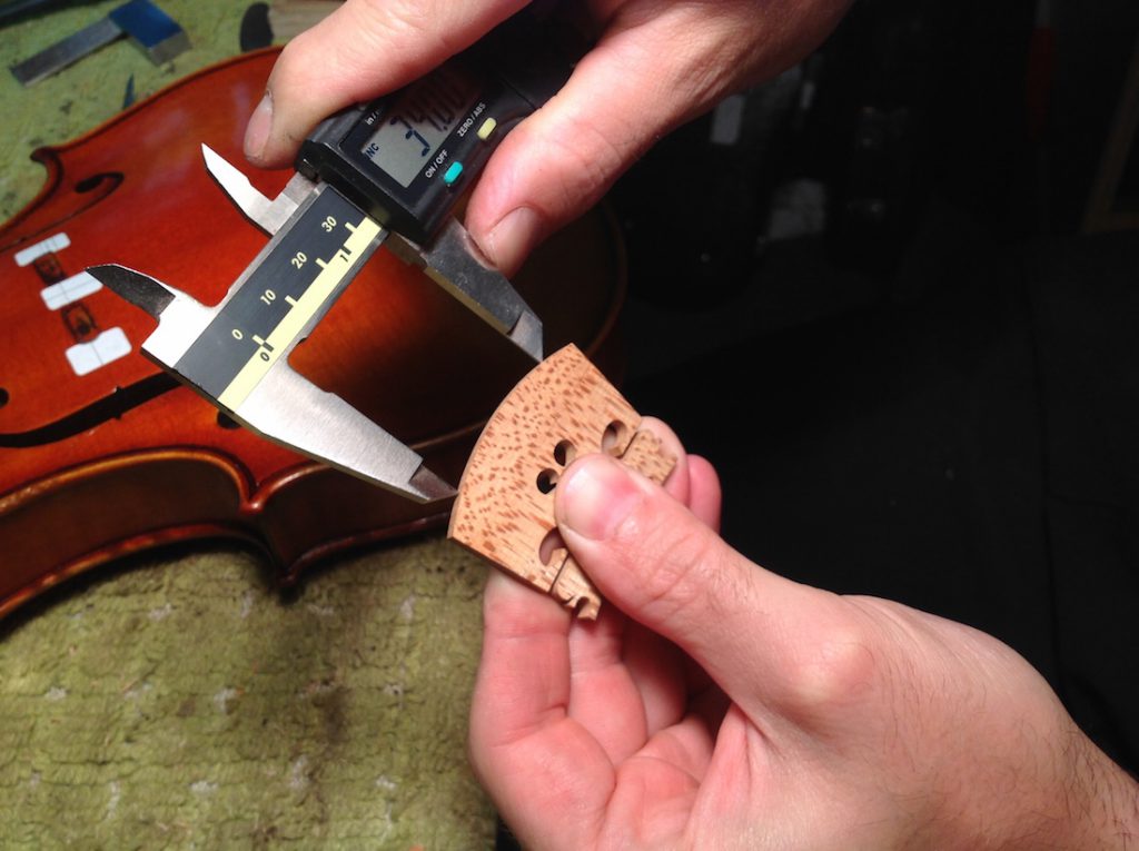 Carving A Violin Bridge – Triangle Strings