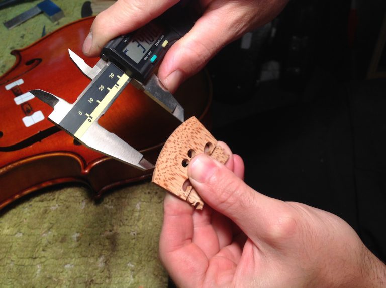 Carving A Violin Bridge – Triangle Strings